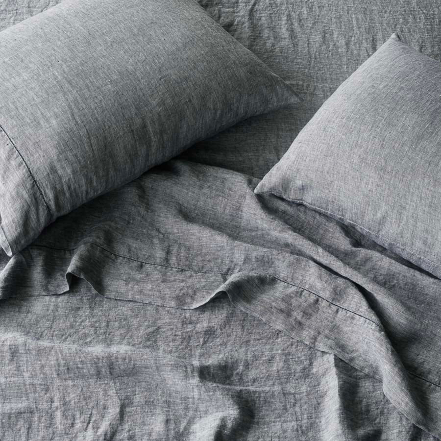 Bộ drap Cotton Organic - Xám Đậm | October Bedding